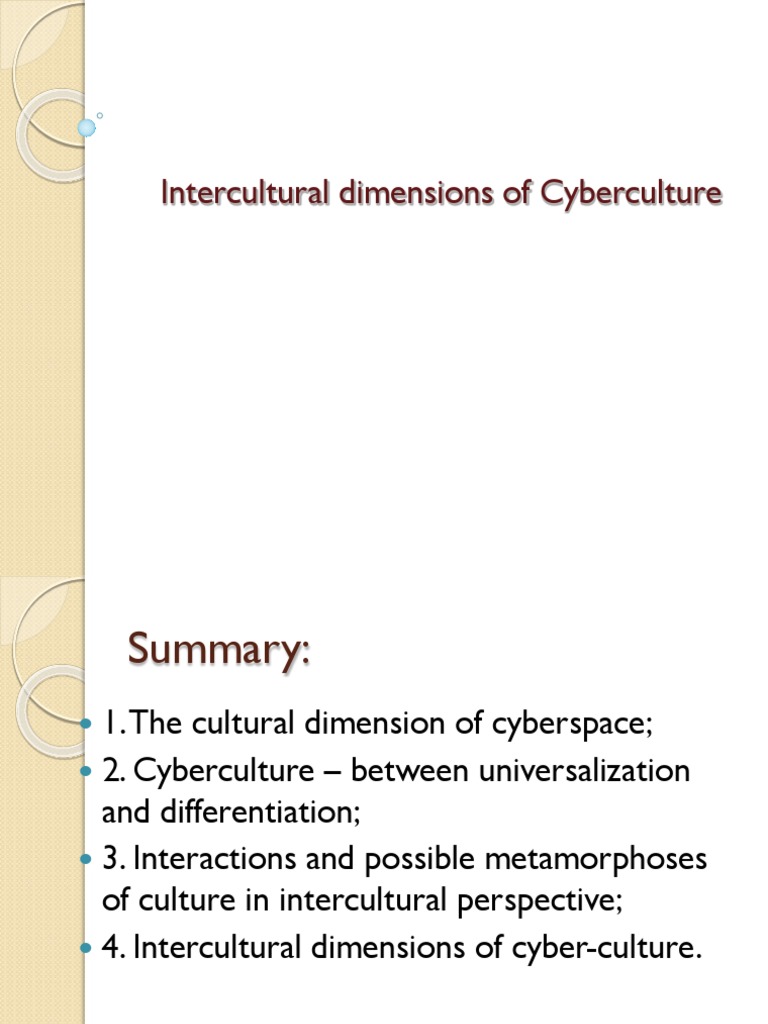 Intercultural Dimensions of Cyberculture | PDF