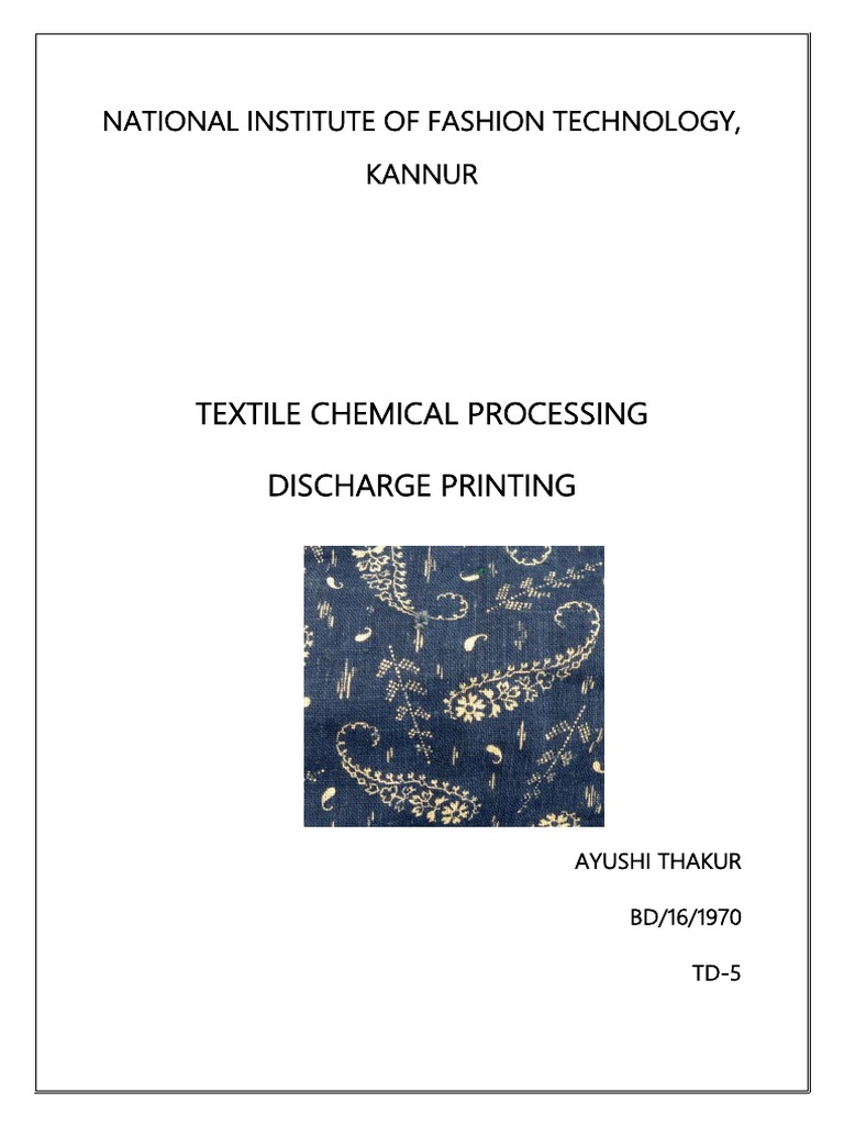 Discharge Printing | PDF | Dye | Dyeing