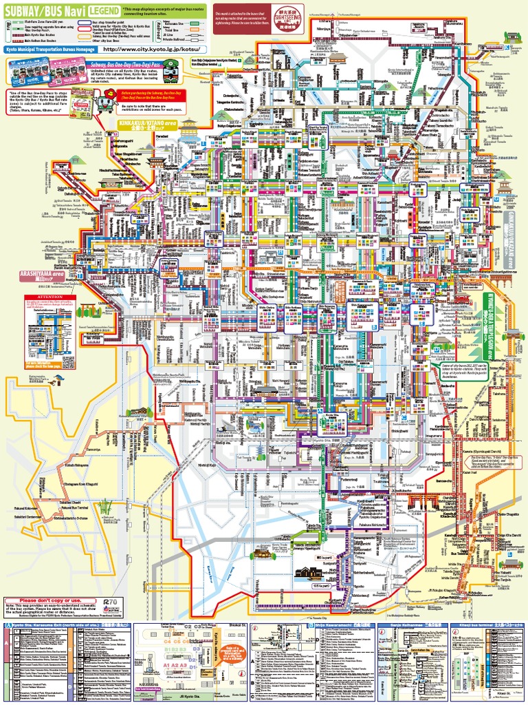 Kyoto Bus Map | Kyoto | Bus