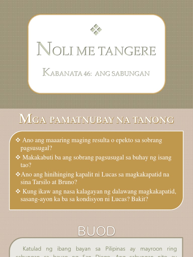 Noli Me Tangere - Kabanata 46 | PDF