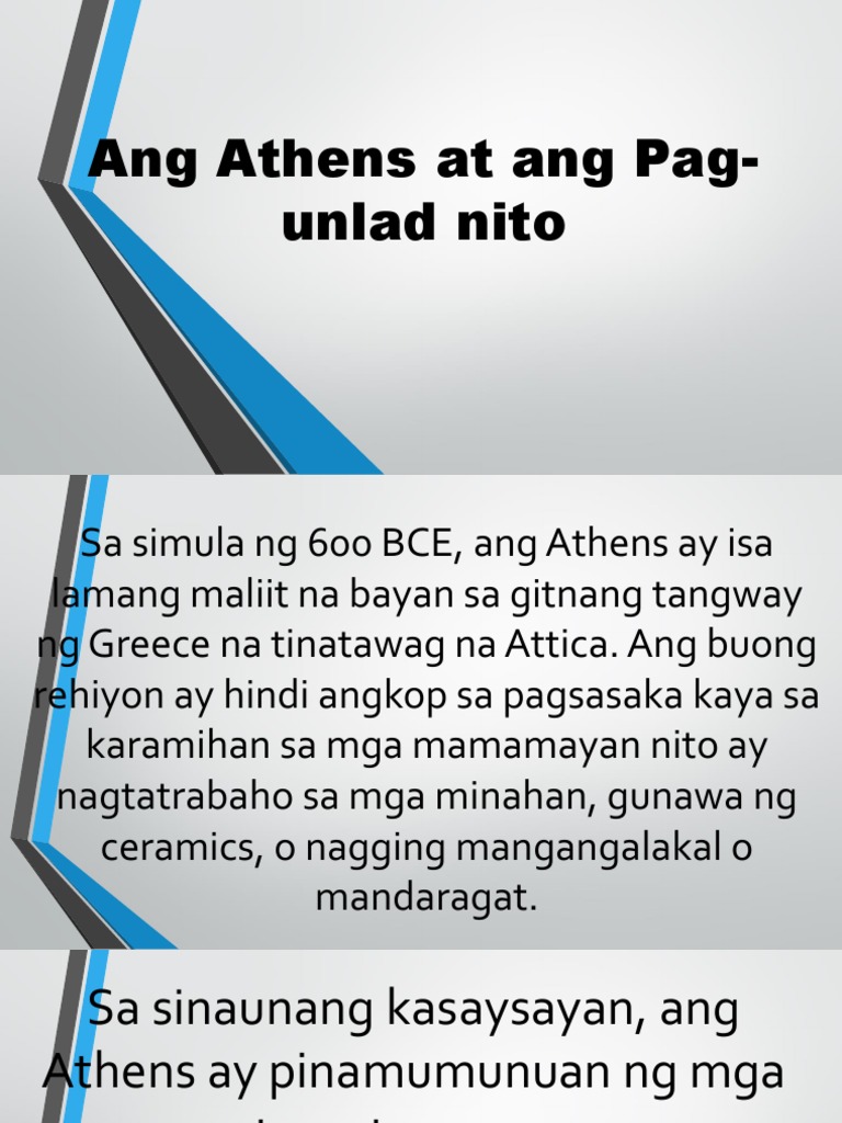 Ang Athens at Ang Pag-Unlad Nito | PDF