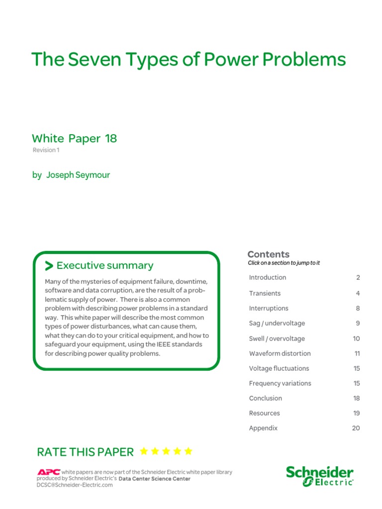 The Seven Types of Power Problems PDF | PDF | Electromagnetic ...