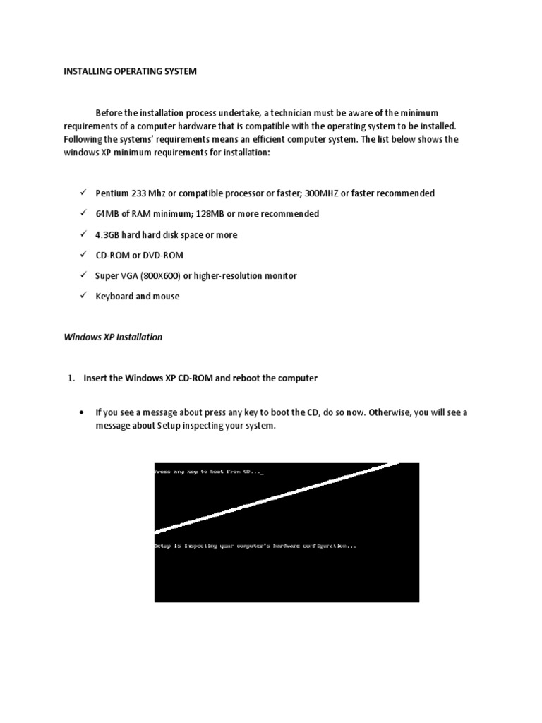 Installing Operating System | PDF | File System | Booting