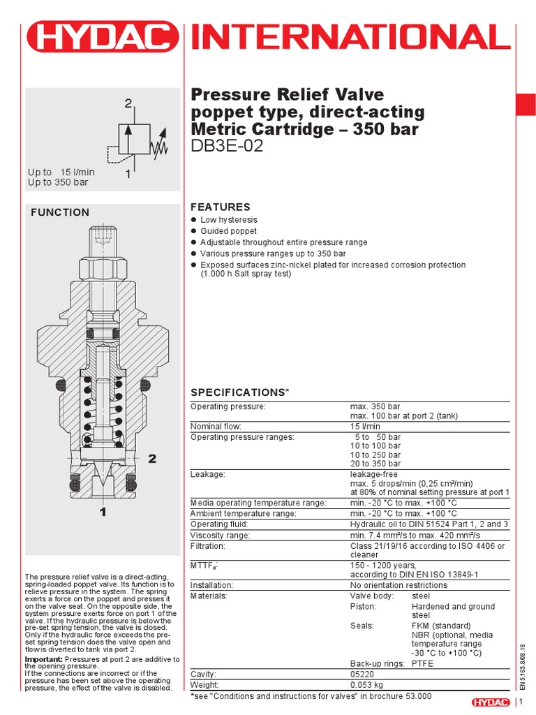 Hydac Product | PDF | Valve | Pressure