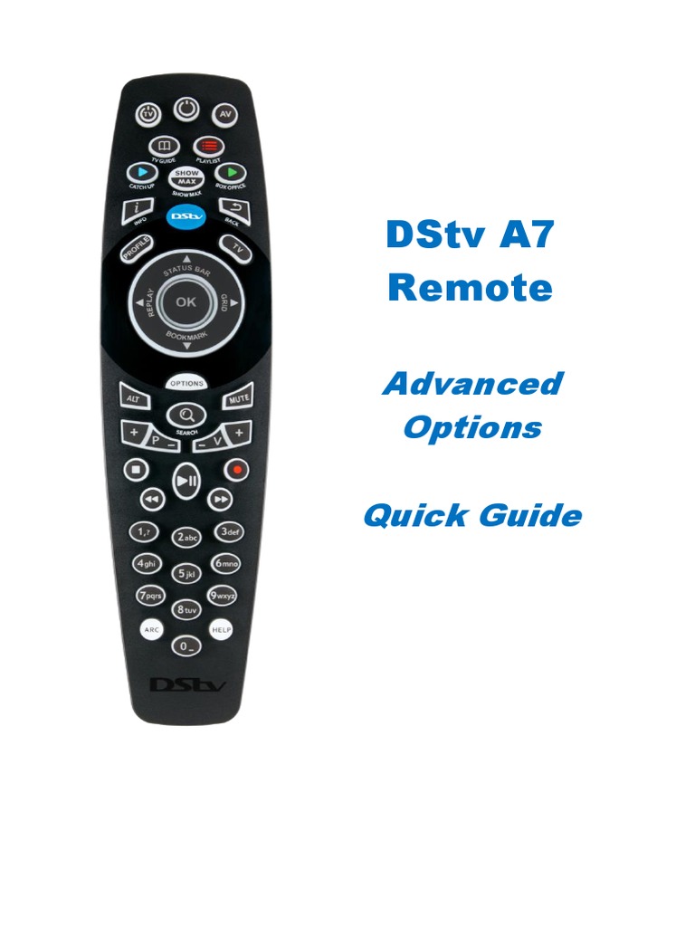 DSTV Remote A7 AdvancedOptions v1.1 | PDF | Computer Engineering ...
