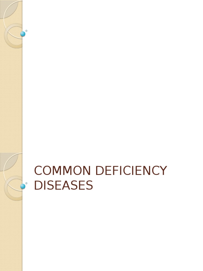 B. Common Deficiency Diseases | Download Free PDF | Malnutrition | Vitamin