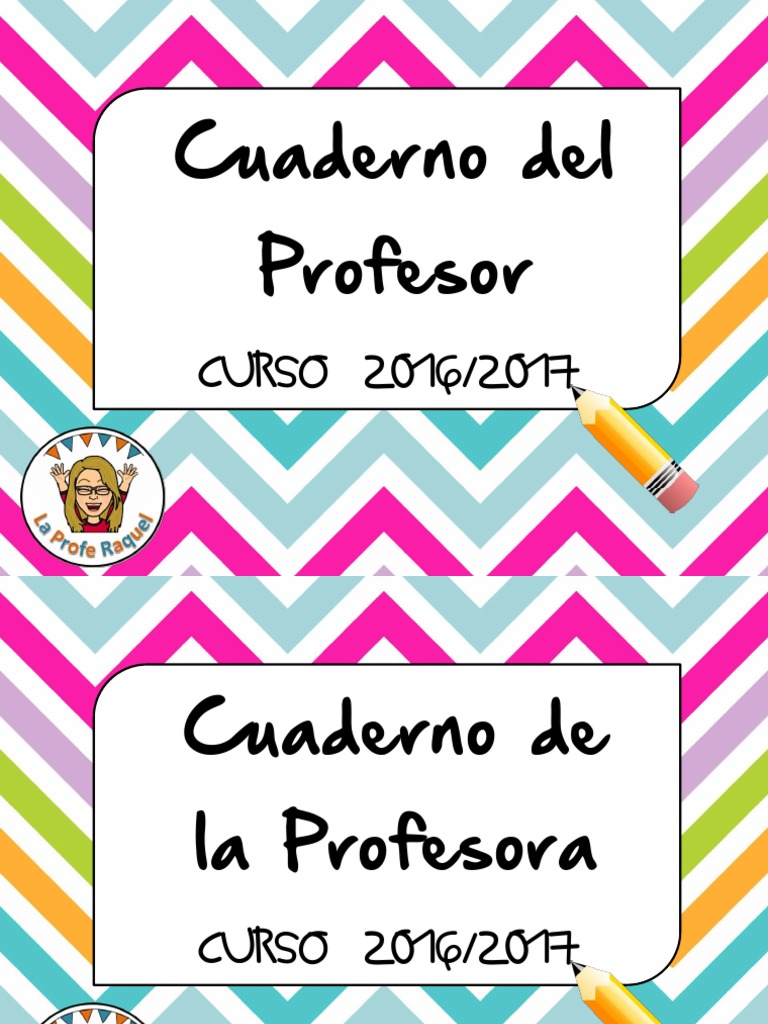 Portada Cuaderno Profesor Color PDF | PDF | Libros