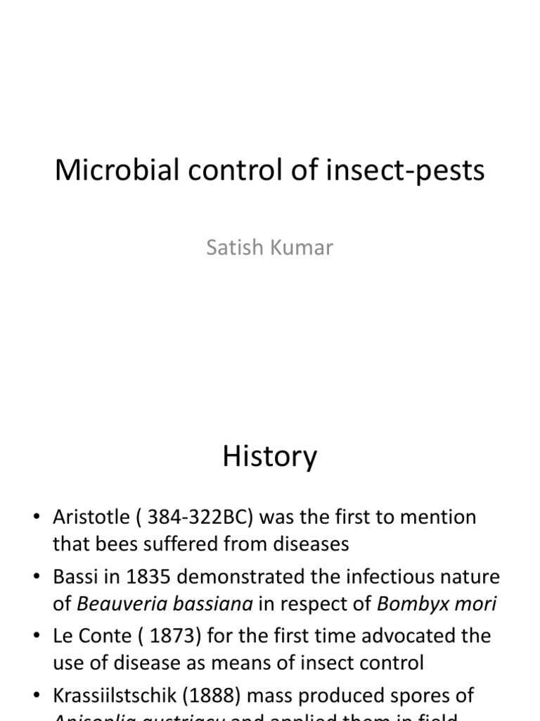Microbial Control of Insect-Pests | PDF | Pathogen | Bacteria