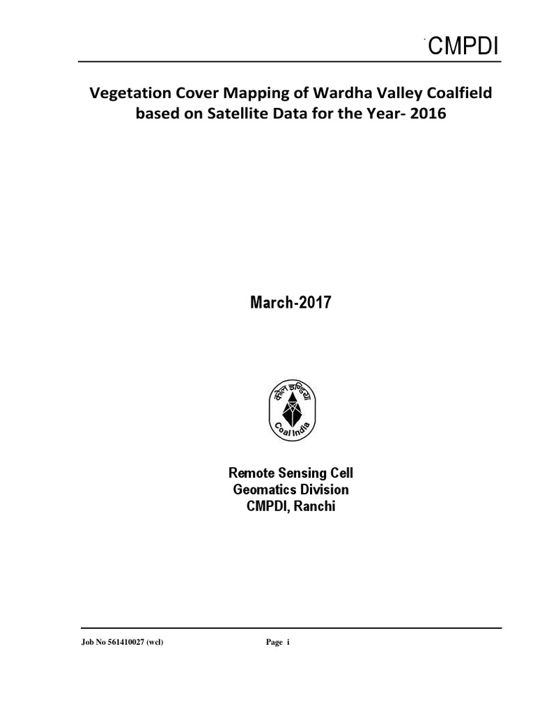 Vegetation Mapping of Wardha Coalfield | PDF | Electromagnetic Spectrum ...