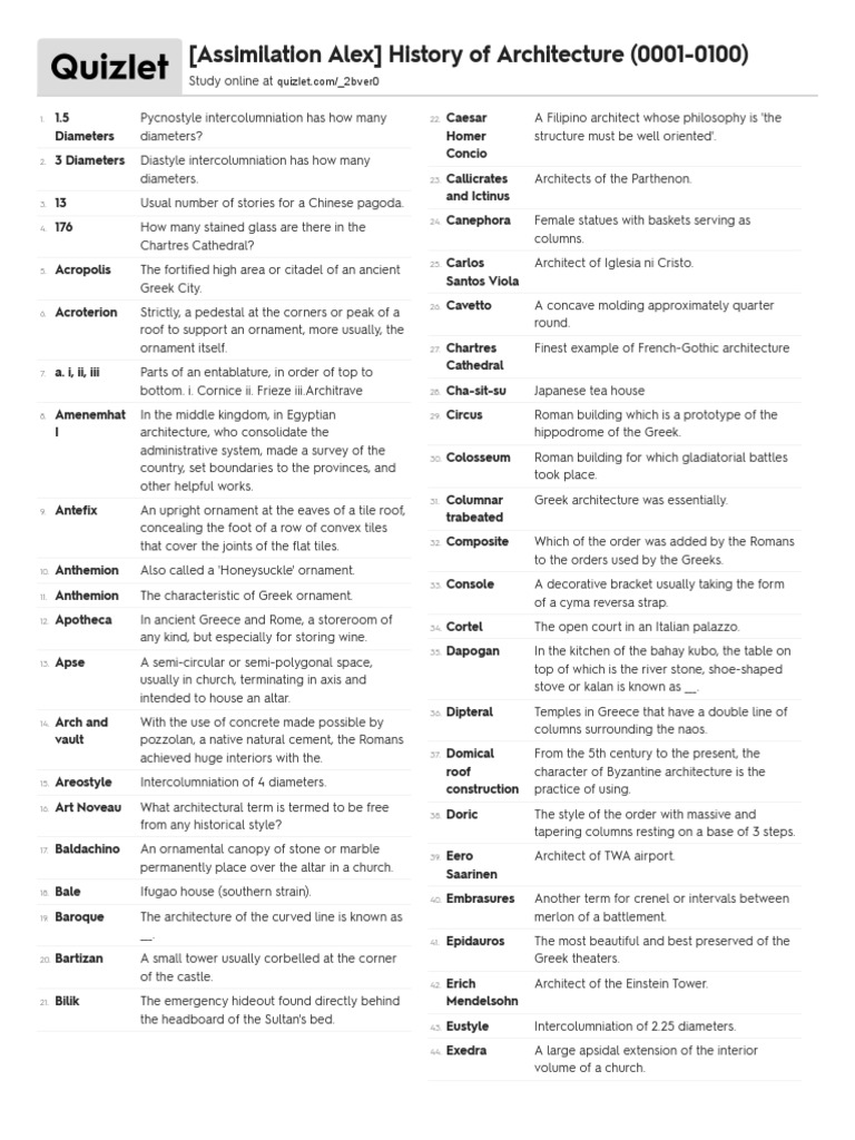 History of Architecture 1 | PDF | Dome | Mosque