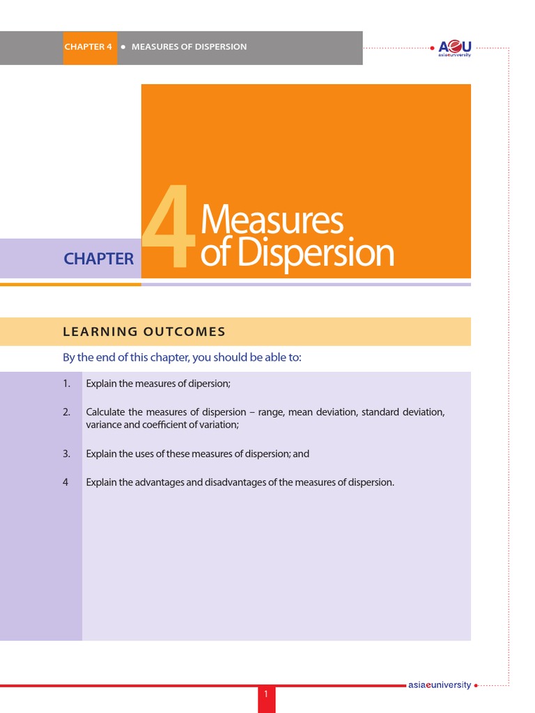 Measures of Dispersion Guide | PDF | Variance | Standard Deviation