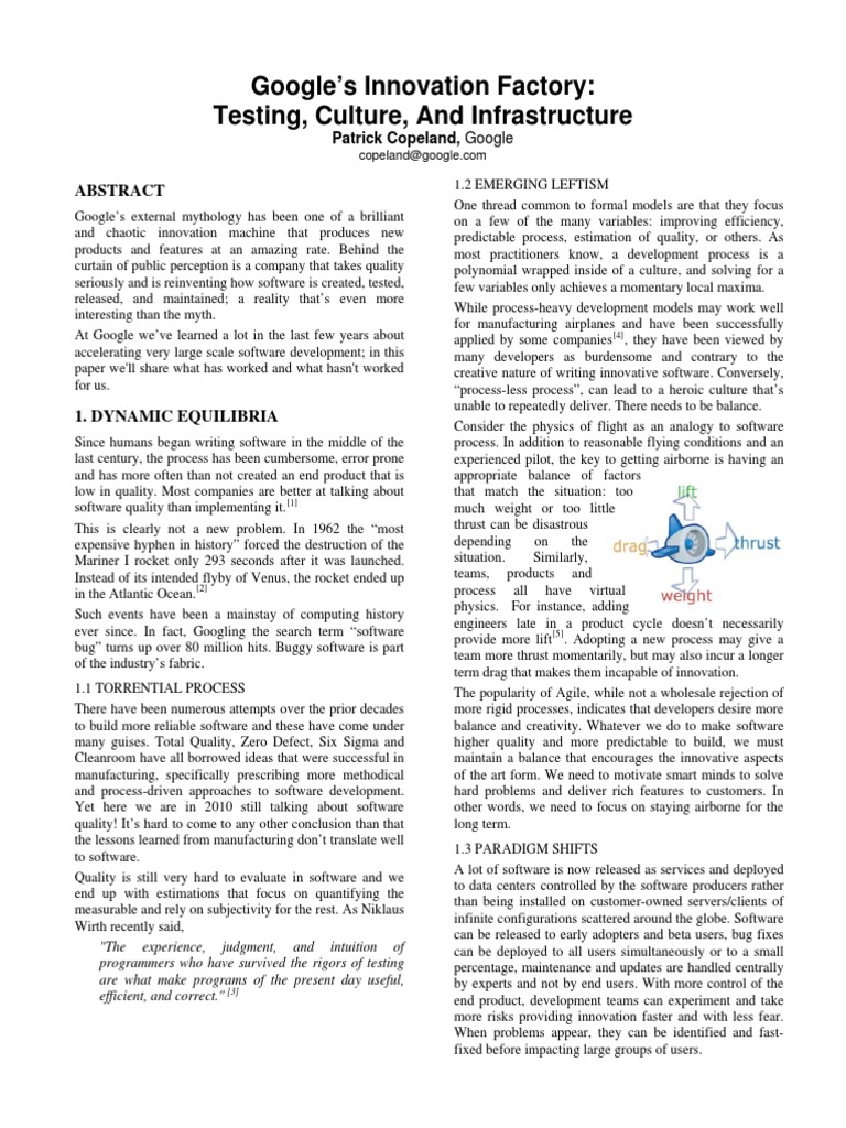 Google Innovation's Factory | PDF | Software Development | Innovation