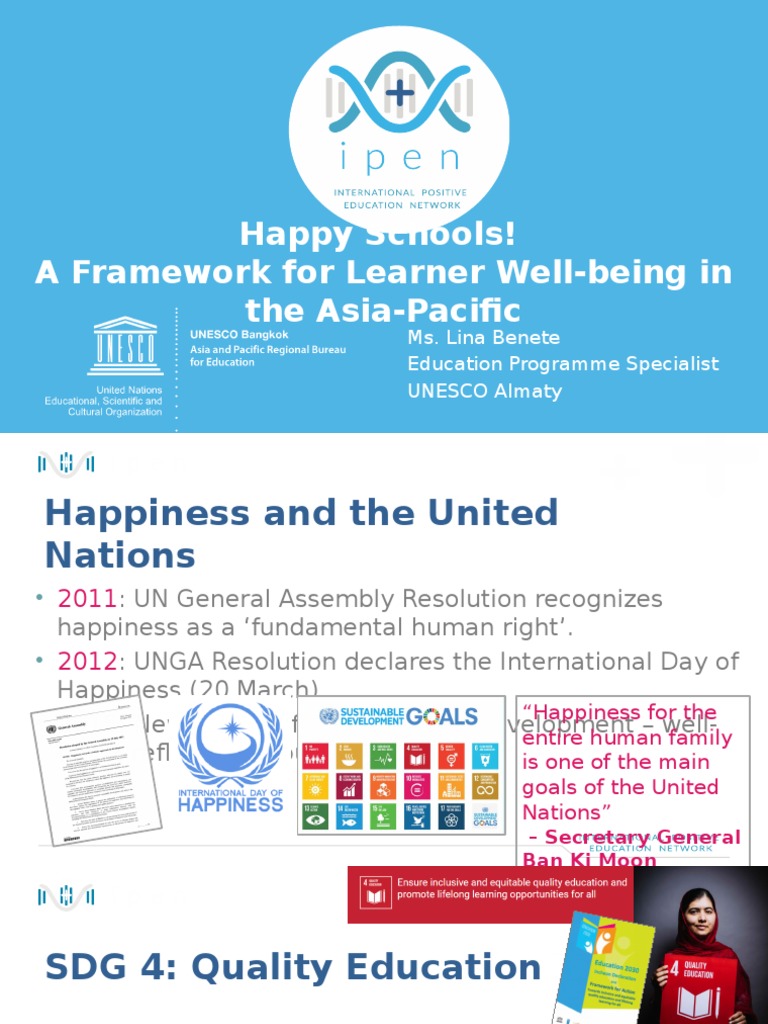 Happy Schools! A Framework For Learner Well-Being in The Asia-Pacific ...