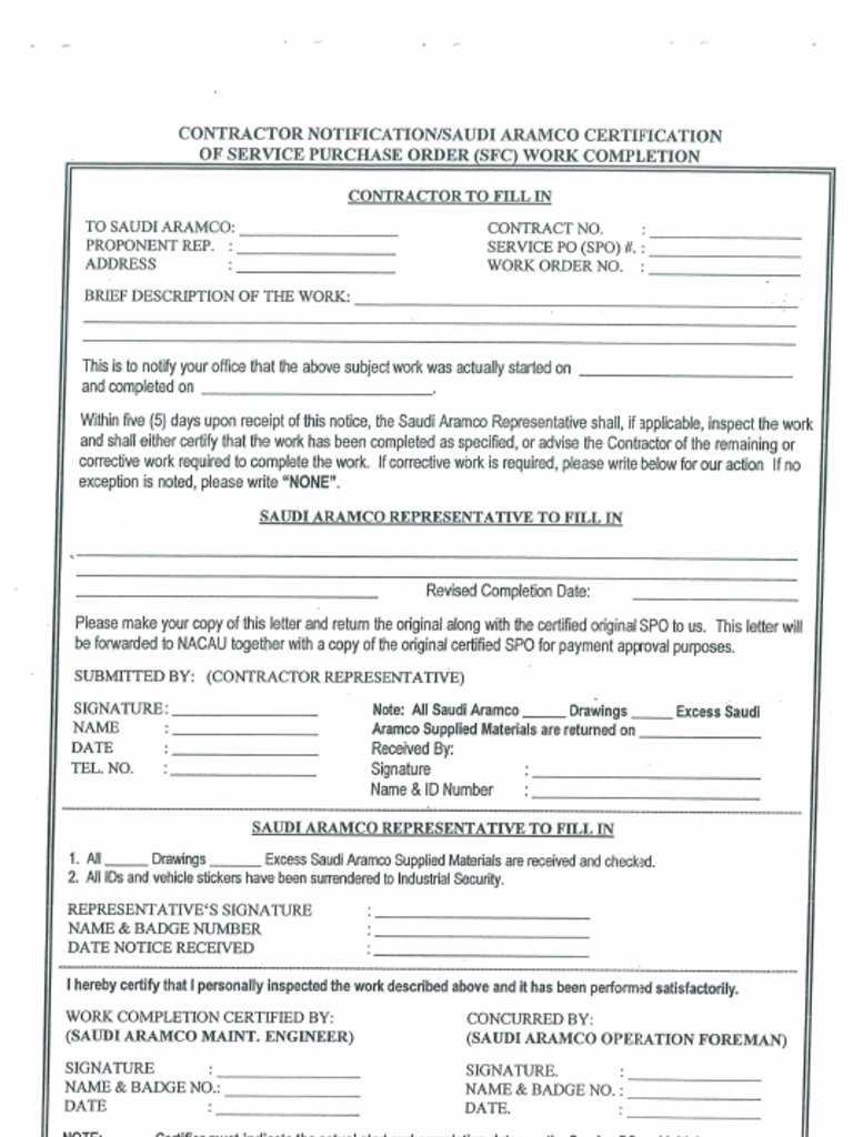 Work Completion Certfct. | PDF