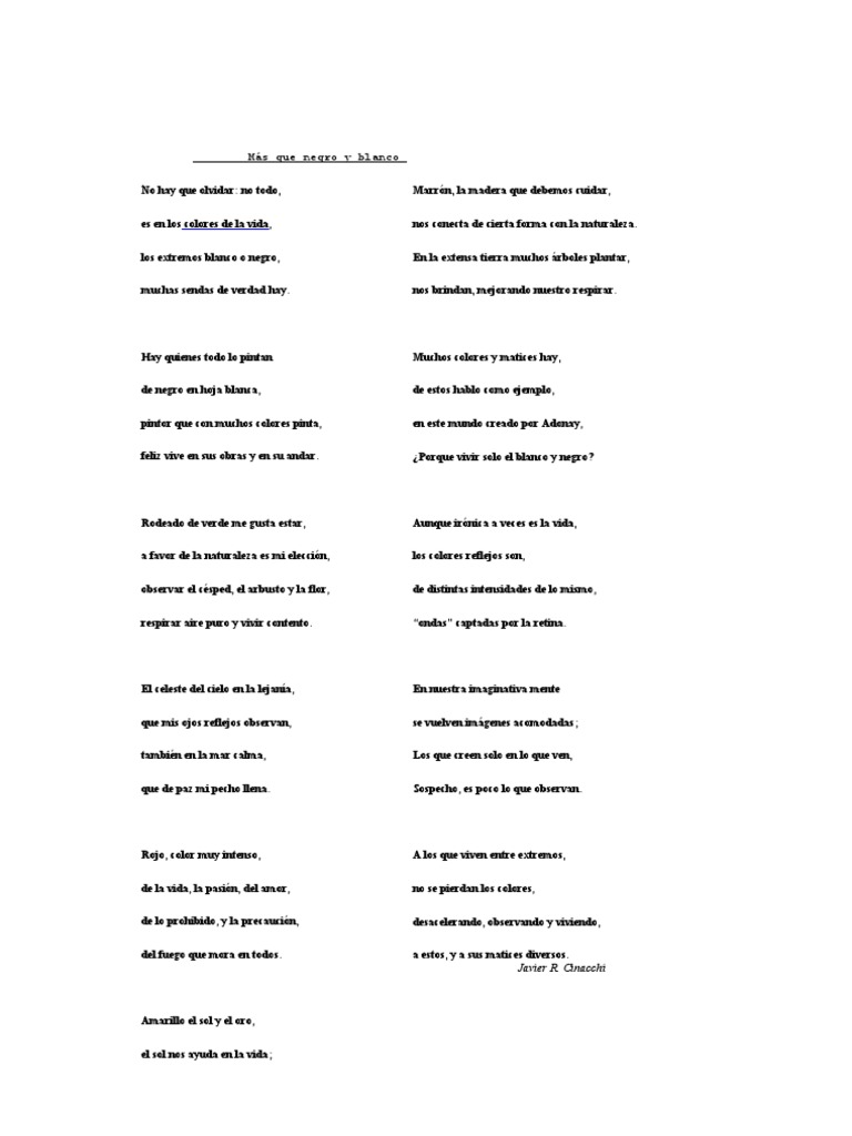 Poema de Colores | PDF