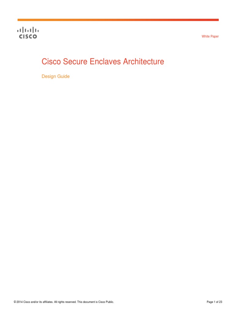 Cisco Secure Enclaves Architecture: Design Guide | PDF | Cloud ...