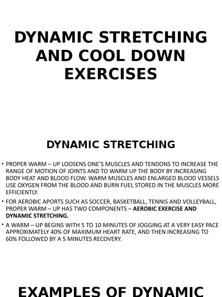 Cool Down Exercises Examples