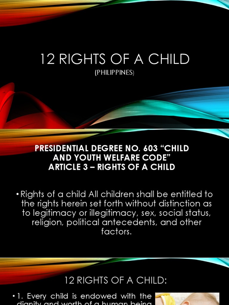 12 Rights of A Child-1 | PDF | Family | Social Institutions