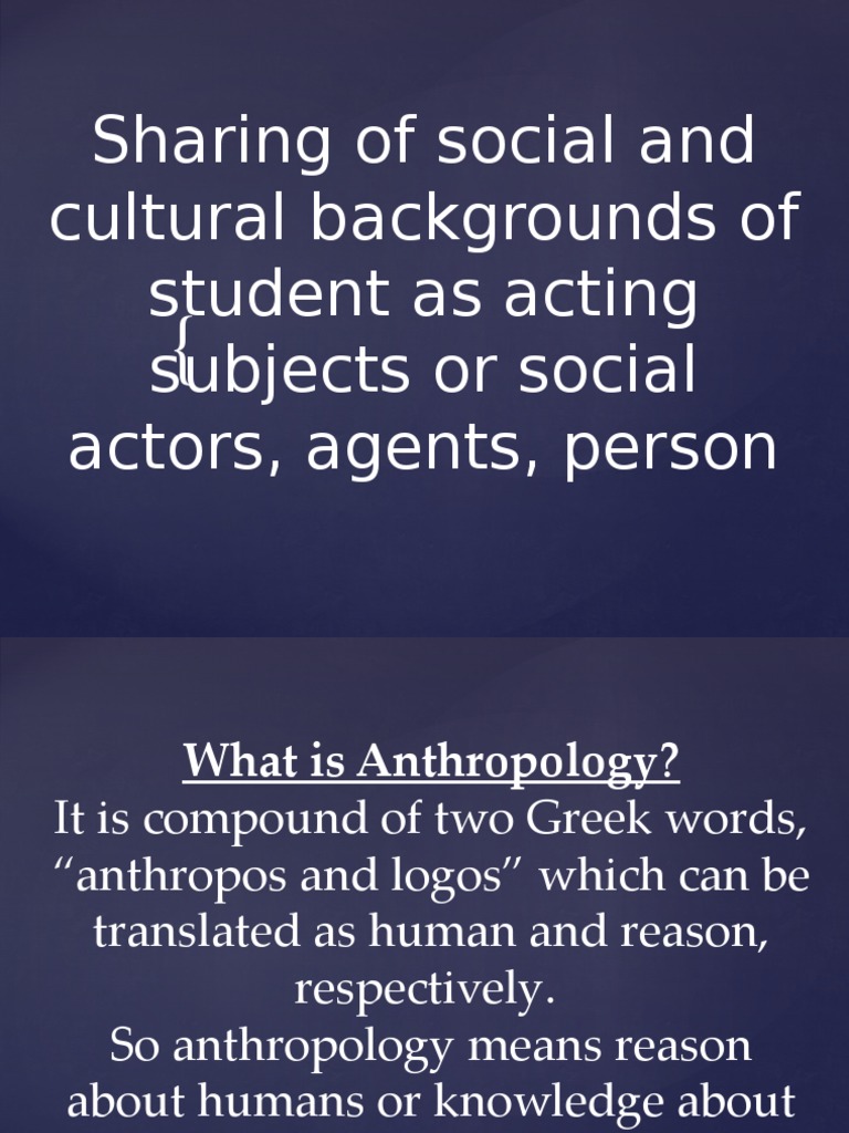 Lesson 1 Sharing For The UCSP | PDF | Anthropology | Human