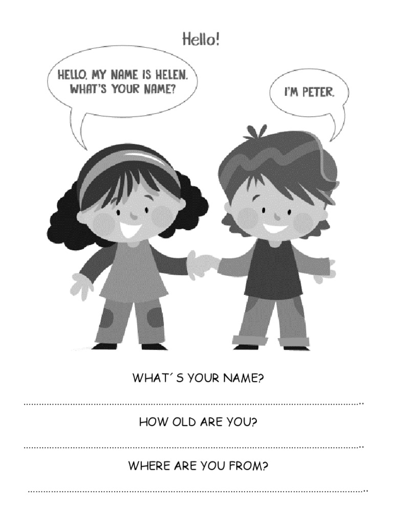What S Your Name? .. How Old Are You? .. Where Are You From? . | PDF