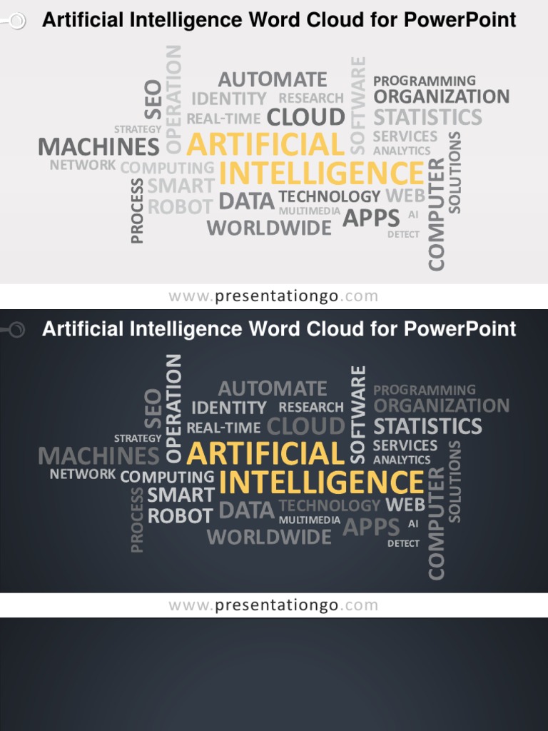 AI Word Cloud PowerPoint Template | PDF | Art | Computers