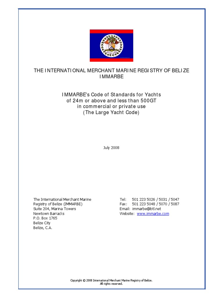 Large Yacht Code | PDF | Tonnage | Deck (Ship)