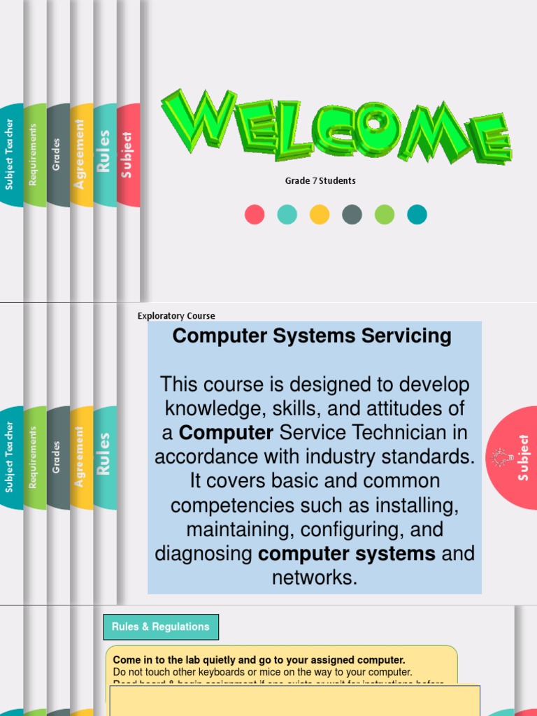 Grade 7 Computer Lab Orientation Guide | PDF | Teachers | Behavior ...