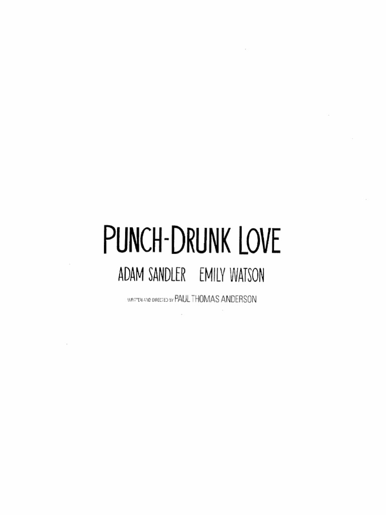 Punch Drunk Love Pdf