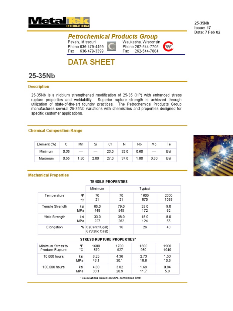 25-35NB Datasheet - Rev 17 PDF | PDF | Ultimate Tensile Strength ...