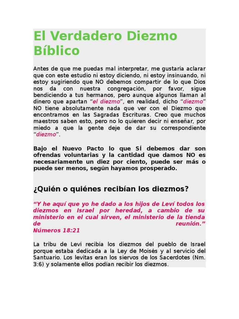 Estudio Acerca Del Diezmo | PDF | Diezmo | Abrahán