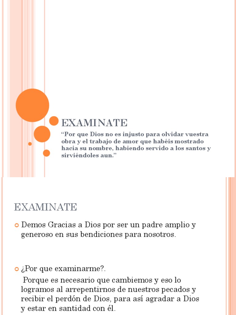 Examinate | PDF | Pecado | Cristo (título)