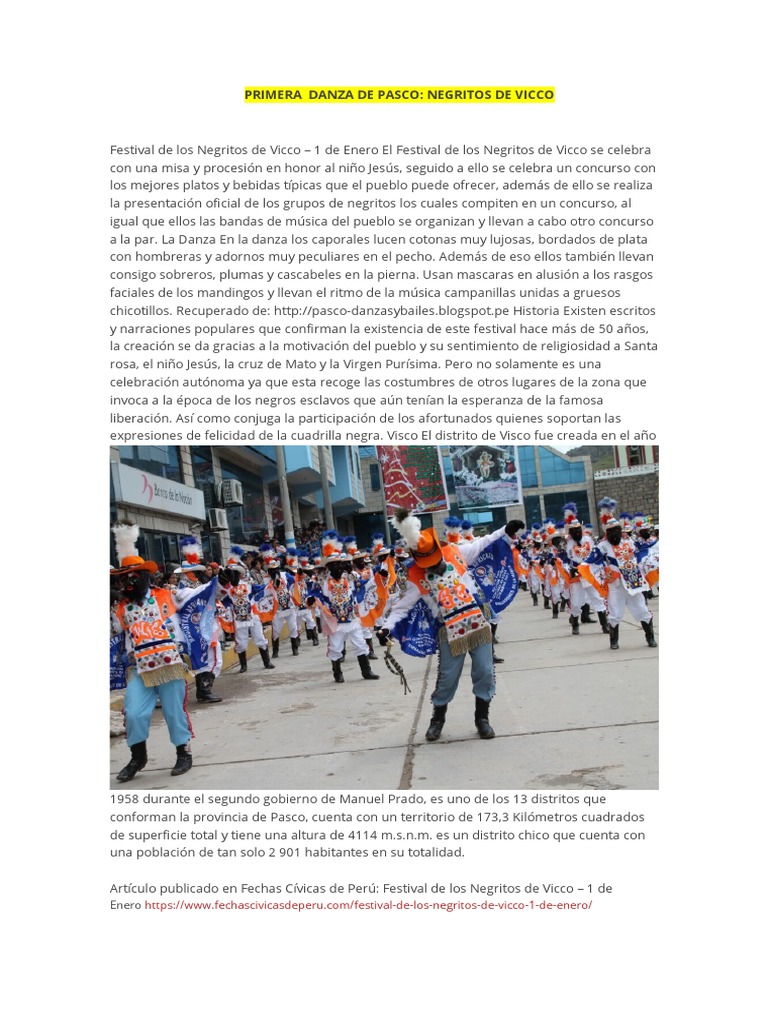 Danzas de La Región Pasco | PDF | Imperio Inca