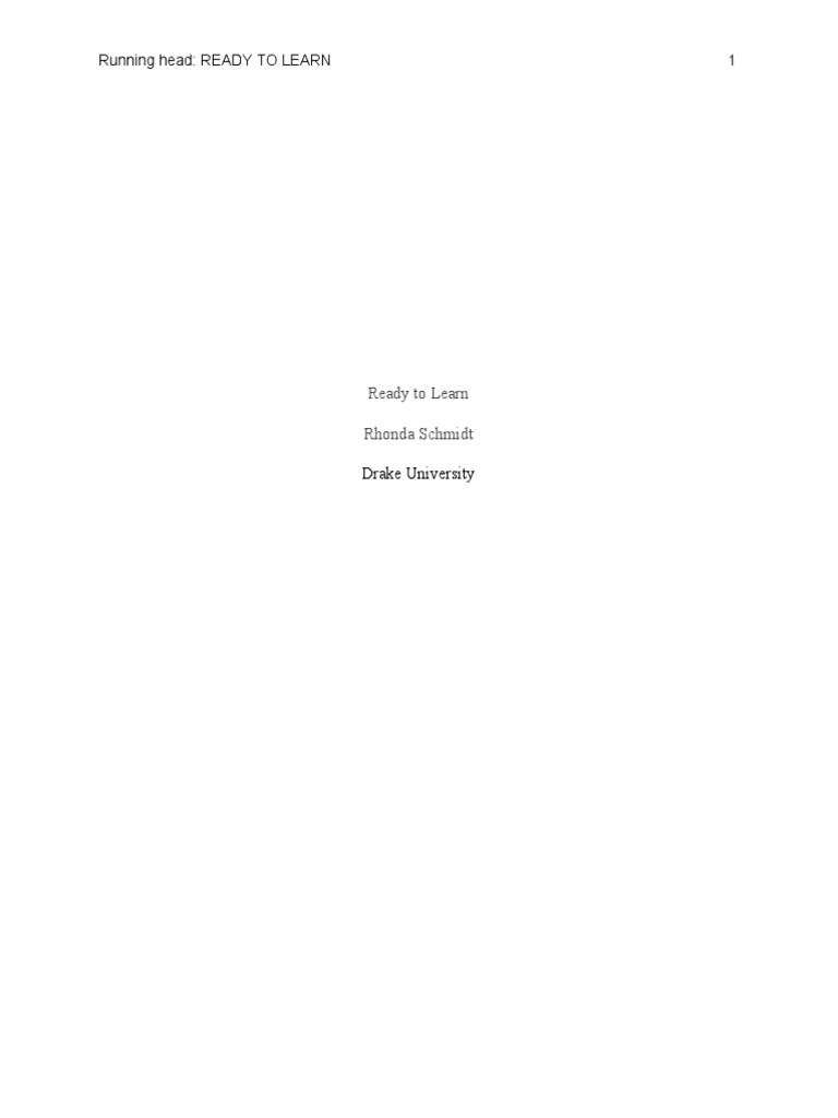 Ready To Learn - School Community | PDF | Behavior | Learning