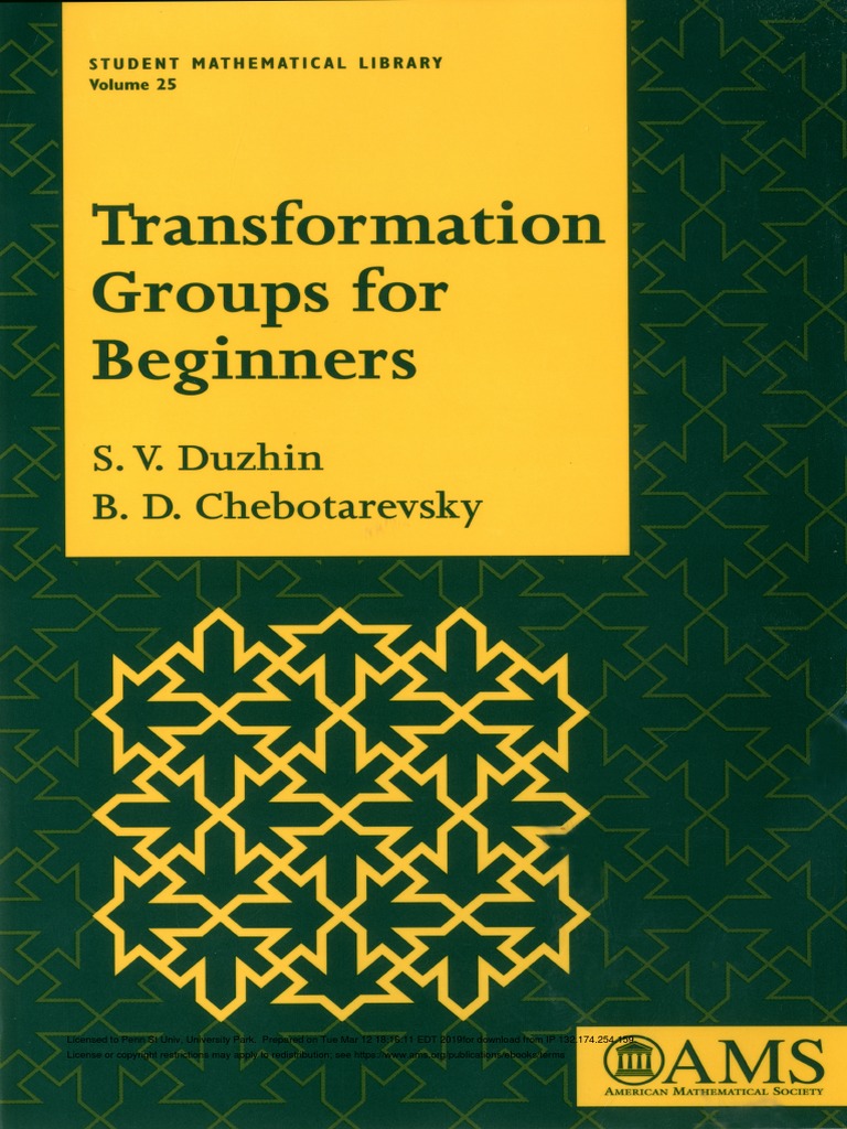 Transformation Groups For Beginners PDF | PDF | Polygon | Geometry