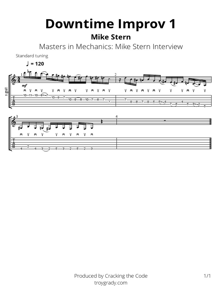 10 Fingerstyle Jazz Guitar Exercises | PDF