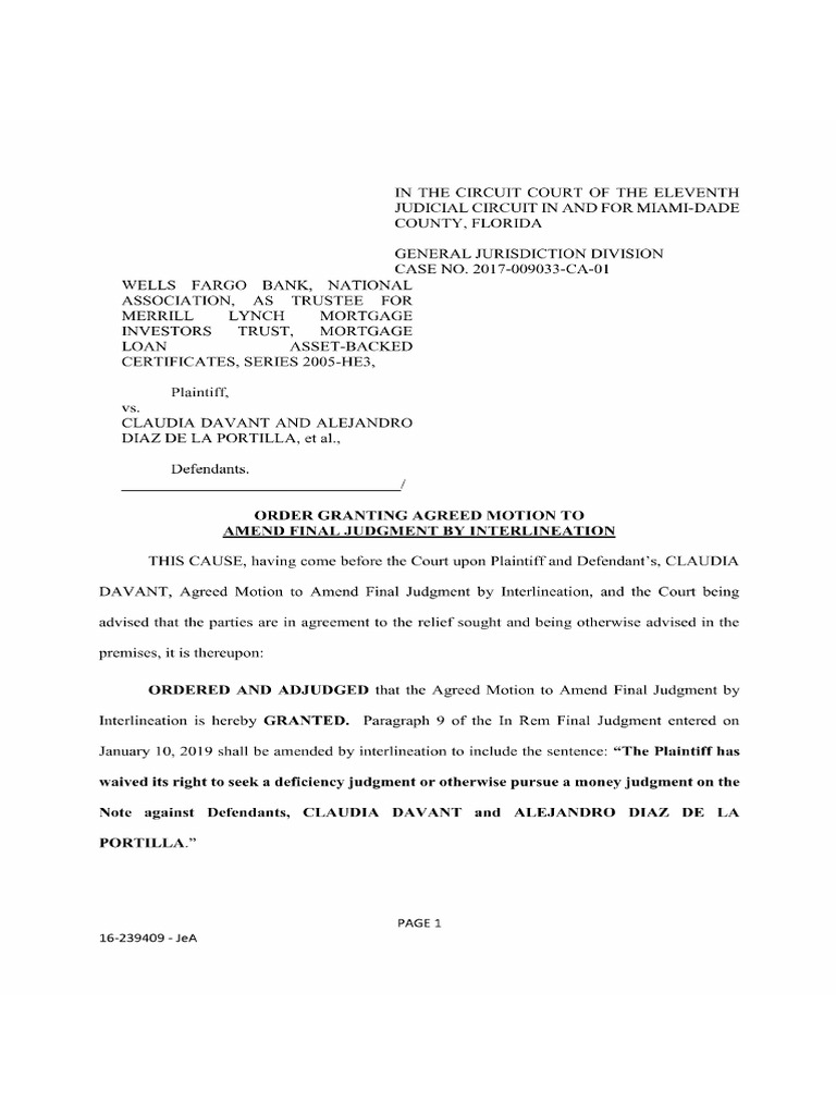 Amended Final Judgement | PDF