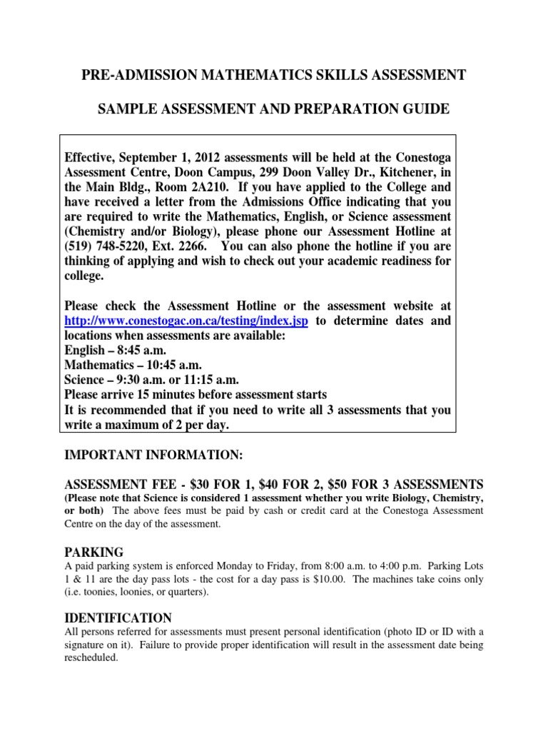 Math Sample Test | PDF | Fraction (Mathematics) | Multiple Choice