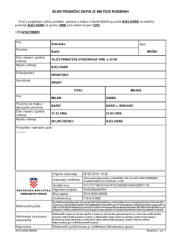 E Rodni List PDF | PDF