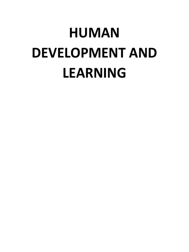 Human Development and Learning | PDF | Experiment | Psychology