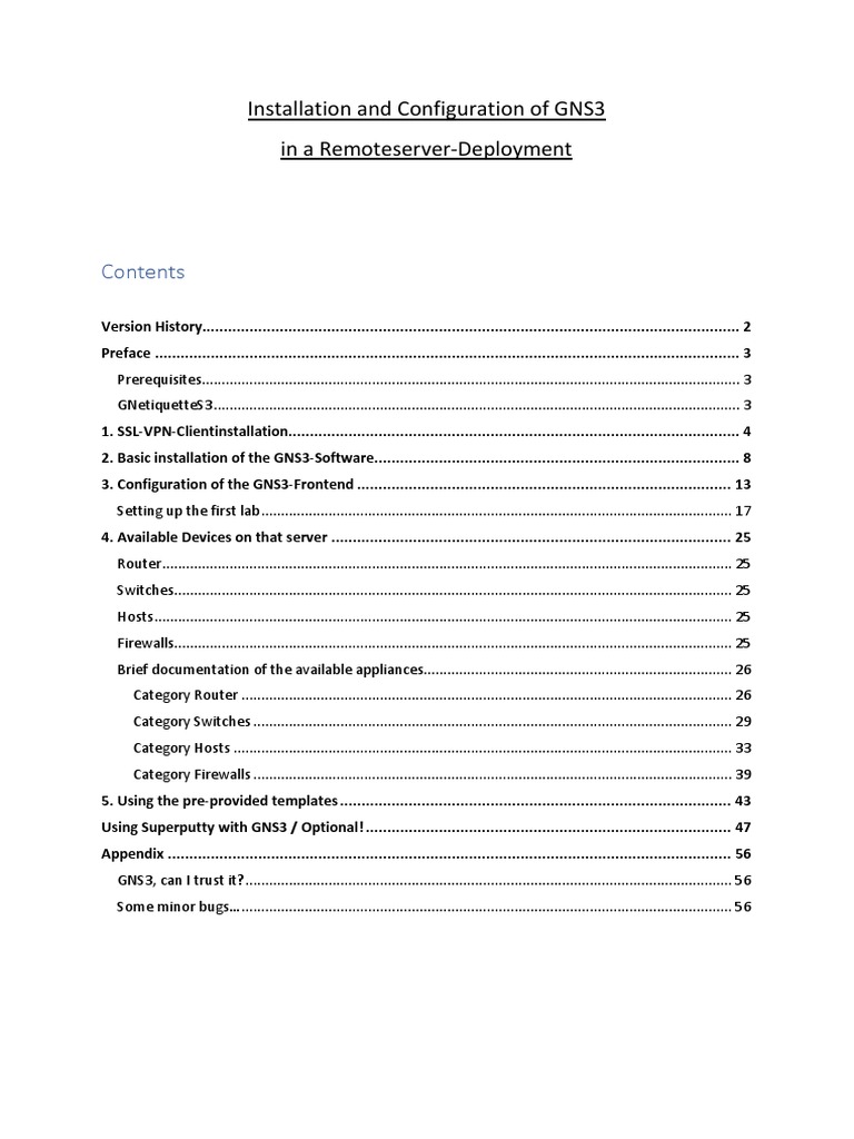 GNS3 Installation and Configuration v1.5 | PDF | Operating System ...