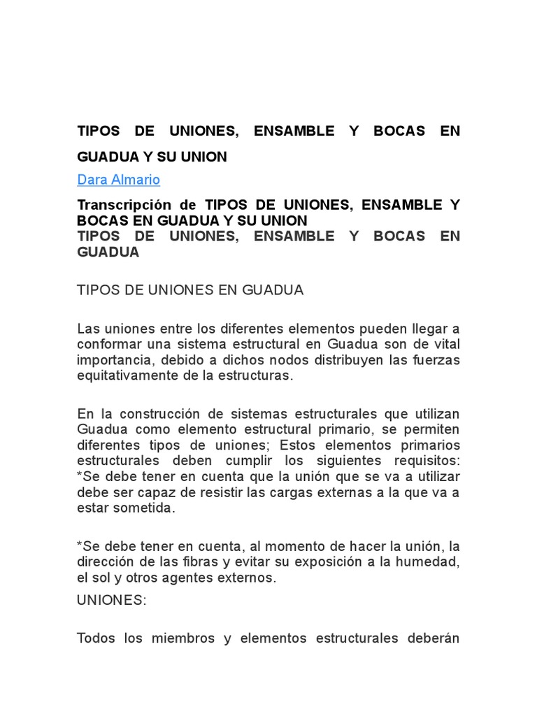 Uniones Con Bambú | PDF | Fundación (Ingeniería) | Hormigón
