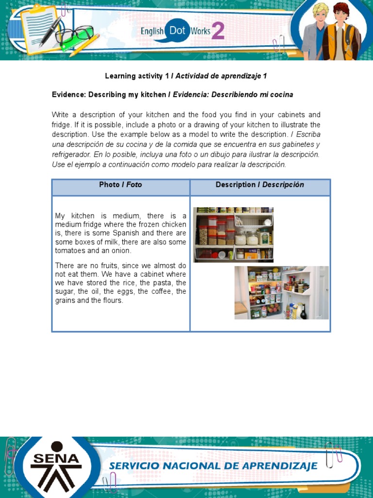 Describing My Kitchen | PDF