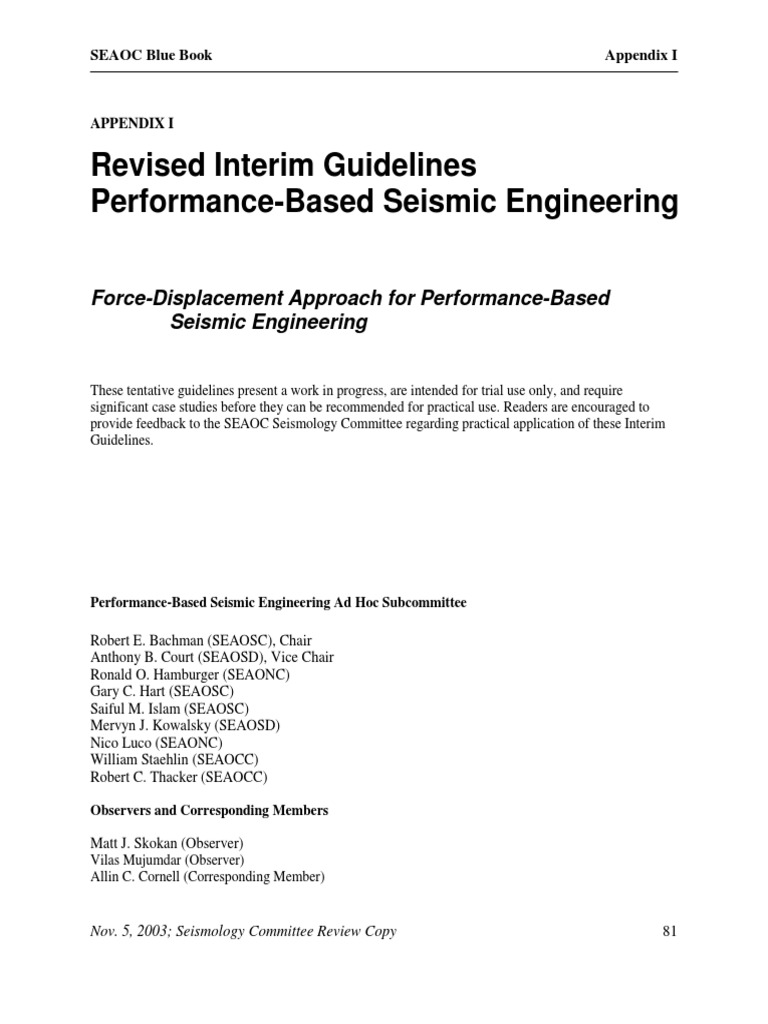 SEAOC | PDF | Earthquake Engineering | Reliability Engineering
