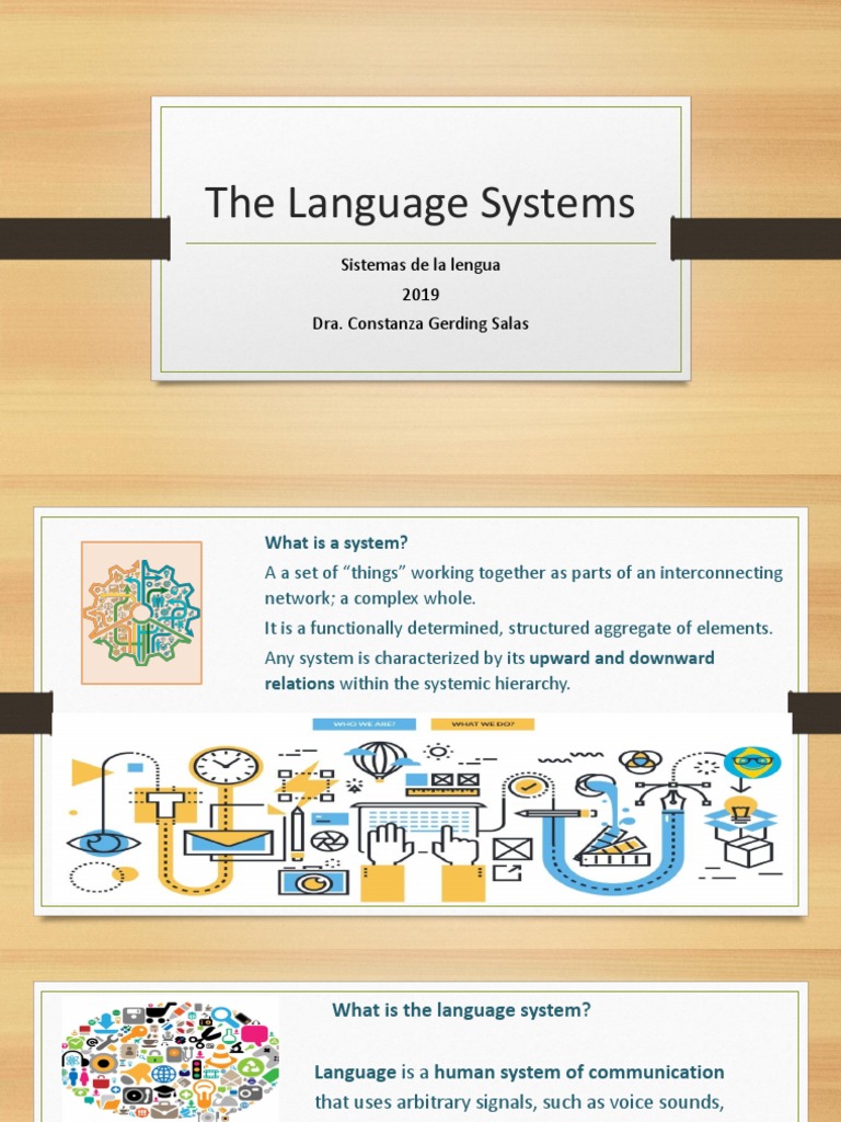 The Language Systems: Sistemas de La Lengua 2019 Dra. Constanza Gerding ...
