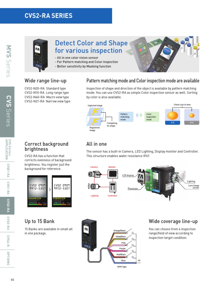 CVS2-RA Series Color Vision Sensor | PDF | Bipolar Junction Transistor ...