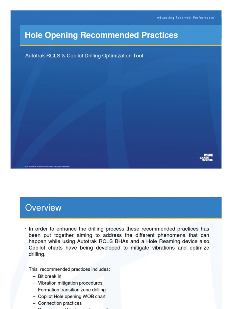 Hole Opening Practices | PDF | Drilling | Mechanical Engineering