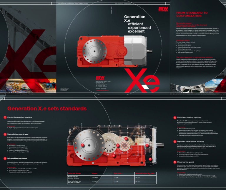 SEW EURODRIVE X.E | PDF | Gear | Bearing (Mechanical)