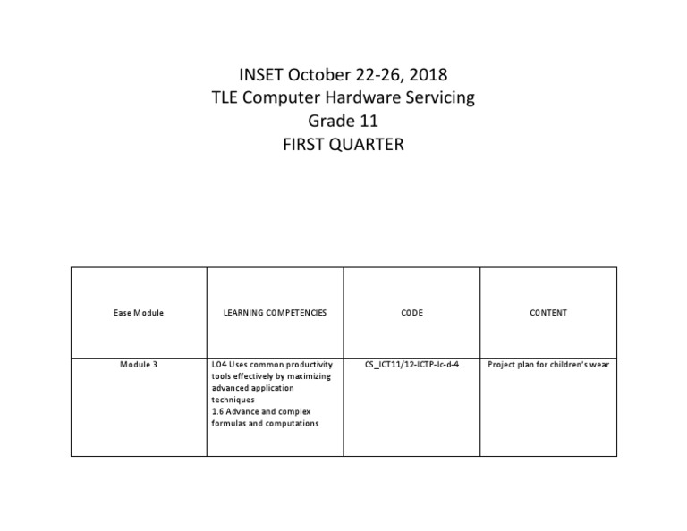 Tle Grade 11 Ict | PDF