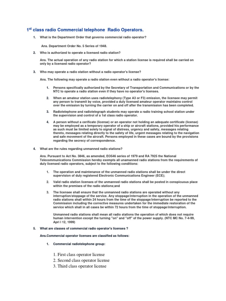 Commercial Radio Operators | PDF | Radio | Electronics