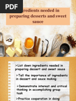 Prepare Desserts and Sweet Sauces | PDF | Desserts | Custard